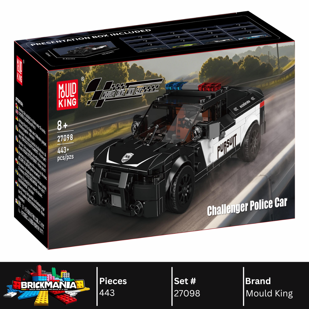 Mould King 27098 Dodge Challenger Police Car Building Toy Set | 443 PC ...