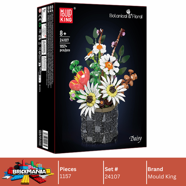 Mould King 24107 Daisy Flowerpot Botanical Building Toy Set | 1157 PCS ...