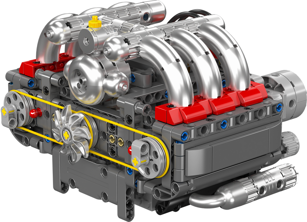 Mould King 10193 Motorized Flat-6 Engine Model Building Toy Set | 609 ...