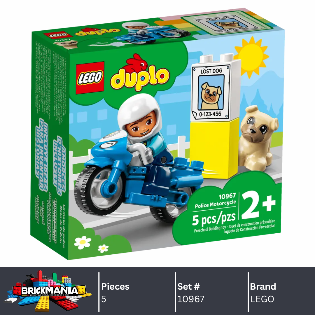 LEGO 10967 Duplo Police Motorcycle | 5 PCS – Brickmania