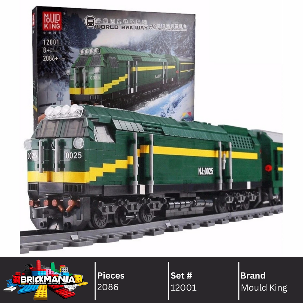 Mould King 12001 Train NJ2 Diesel Locomotives Building Toy Set | 2086 ...