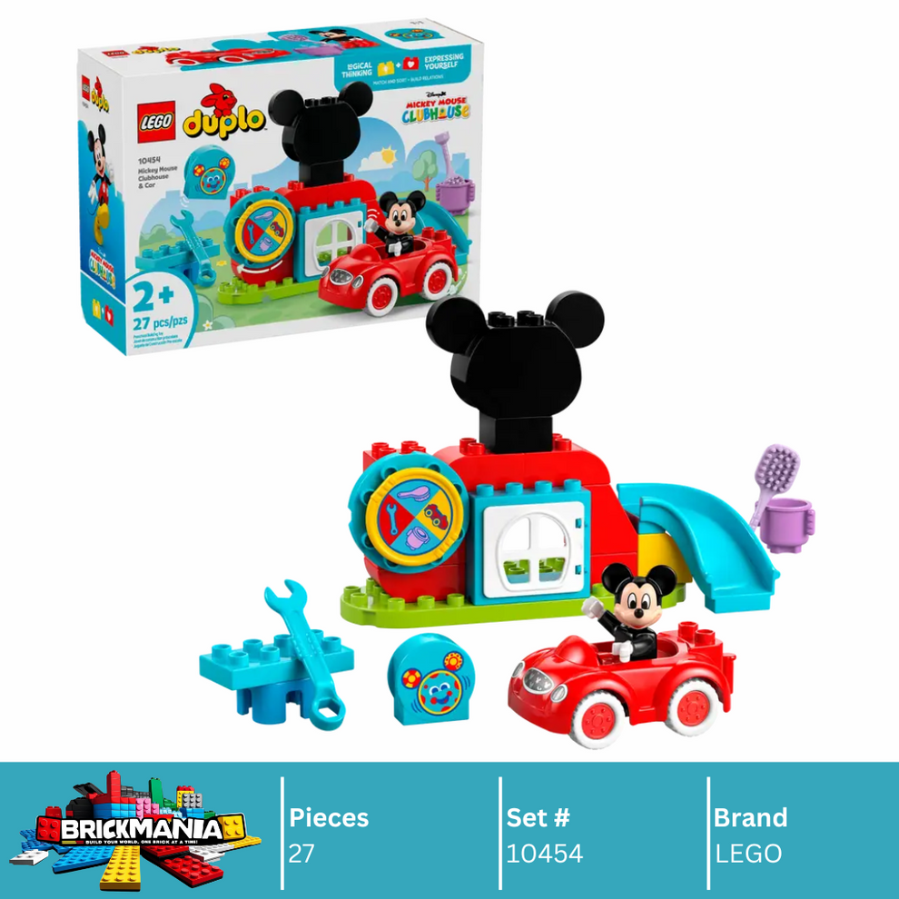 LEGO 10454 Duplo Mickey Mouse Clubhouse & Car | 27 PCS – Brickmania