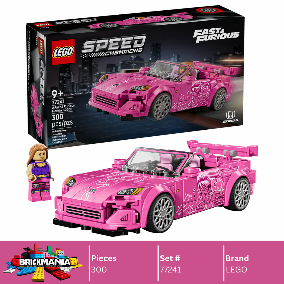 LEGO 77241 Speed Champions 2 Fast 2 Furious Honda S2000 | 300 PCS ...