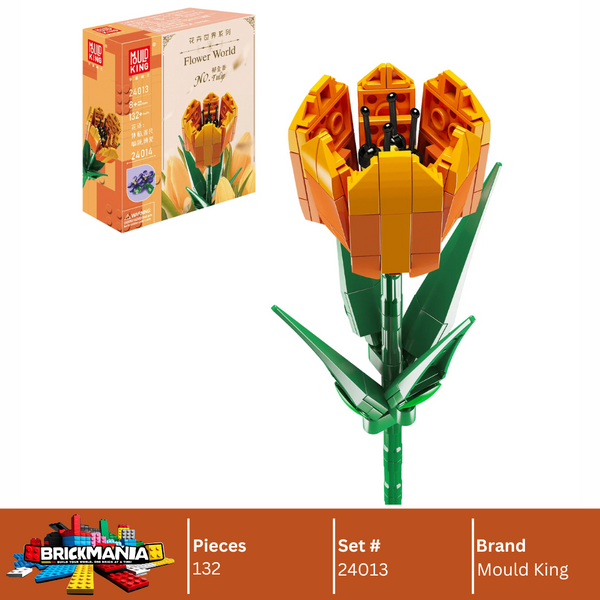 Mould King 24013 Tulip Flower Building Toy Set | 132 PCS – Brickmania
