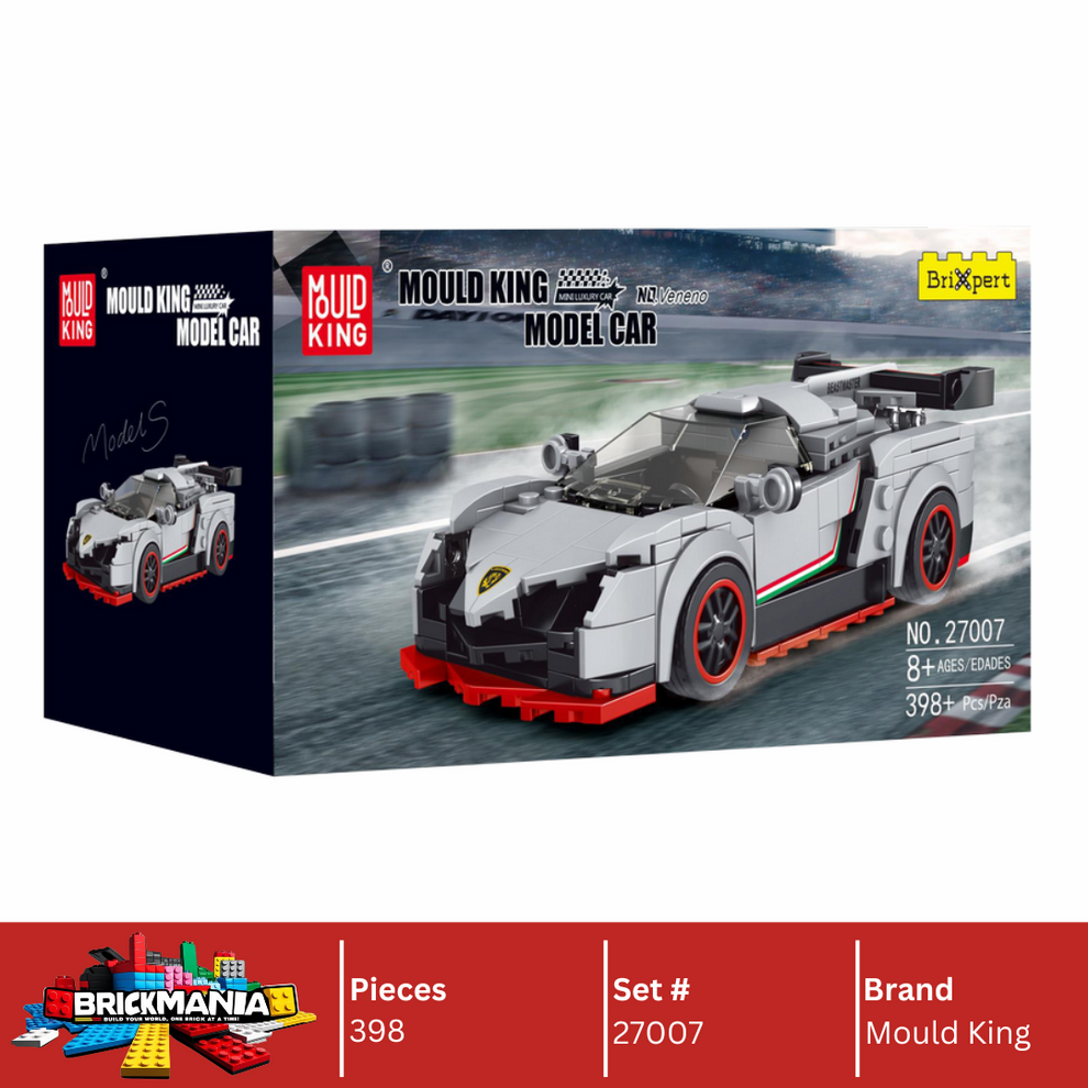 Mould King 27007 The Veneno Mini Sports Car Building Toy Set | 398 PCS ...