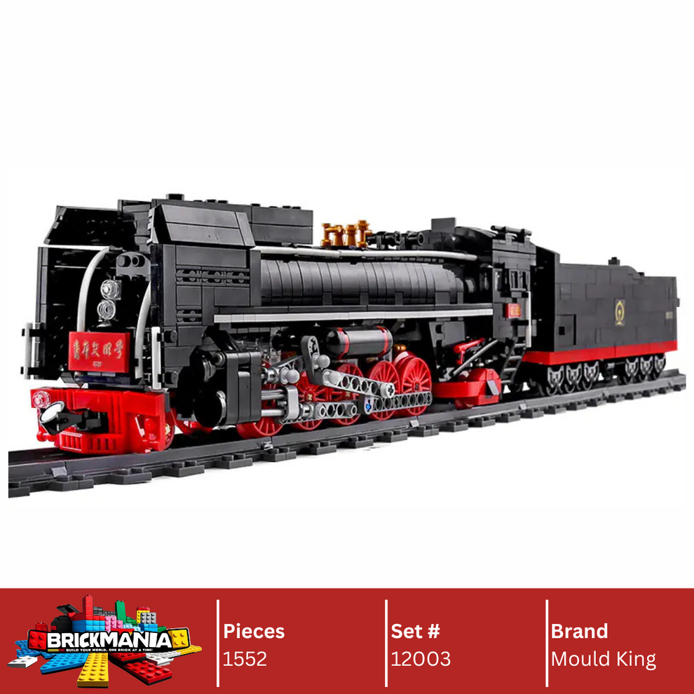 Mould King 12003 QJ Steam Locomotive Building Toy Set | 1552 PCS ...