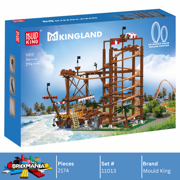 Mould King 11013 Double Helix Roller Coaster Building Set | 2174 Pcs ...