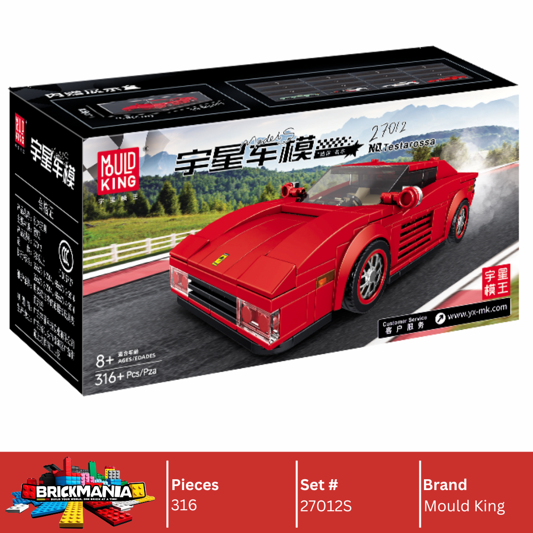 Mould King 27012S Testarossa Supercar Building Toy Set | 350 PCS ...