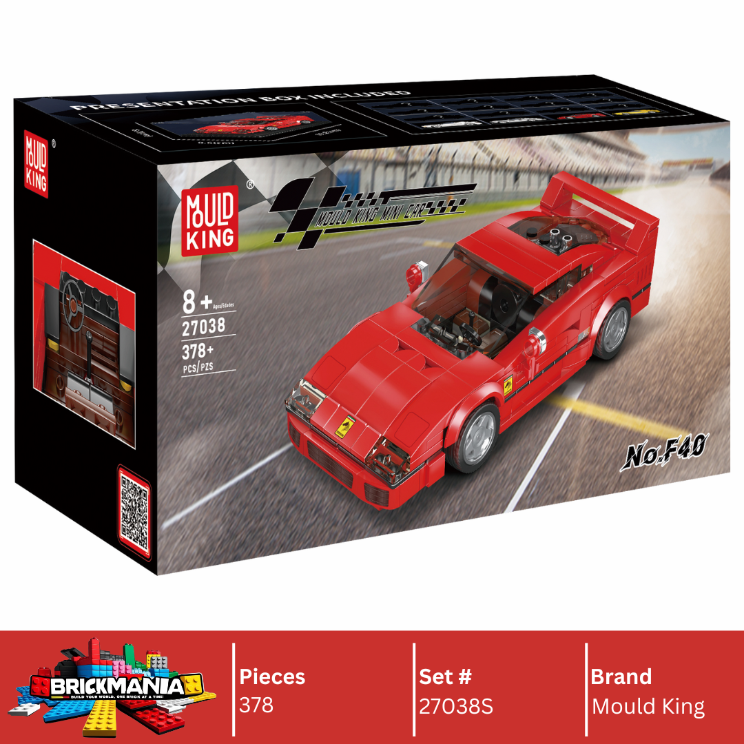Mould King 27038S Rosso Corsa F40 Car Model Building Toy Set | 378 PCS ...