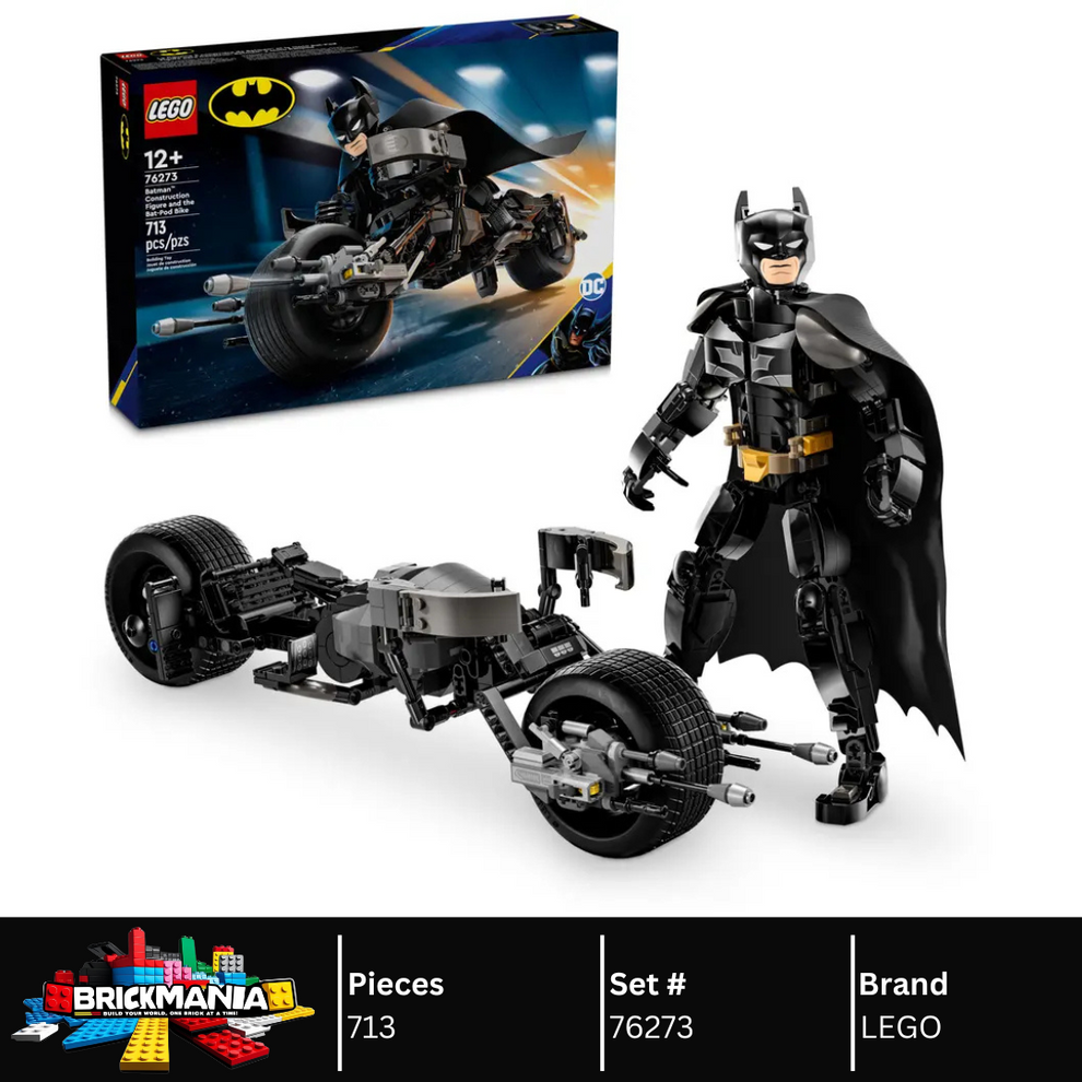 LEGO 76273 Batman™ Construction Figure and the Bat-Pod Bike | 713 PCS ...