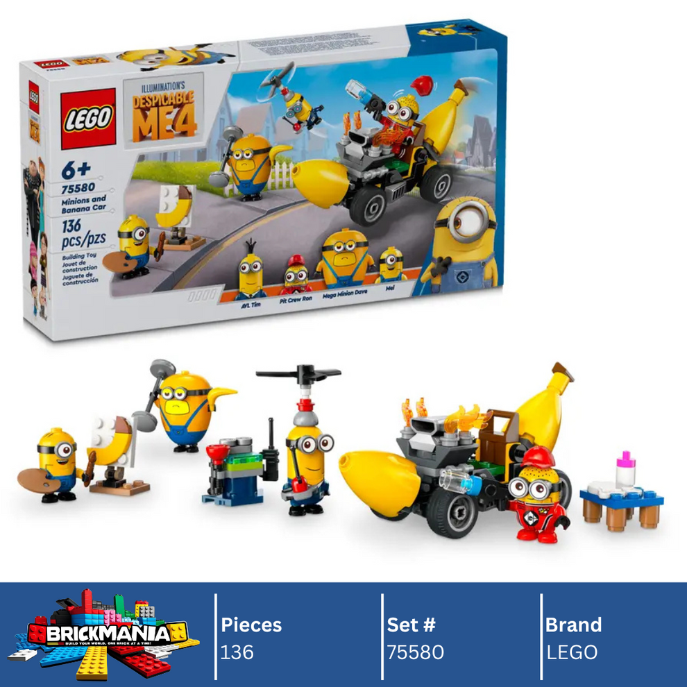 LEGO 75580 Minions and Banana Car | 136 PCS – Brickmania