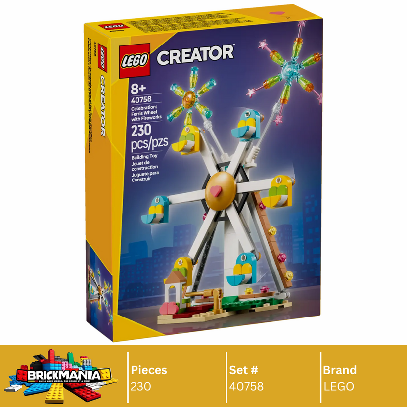 LEGO 40758 Creator Celebration: Ferris Wheel with Fireworks | 230 PCS ...
