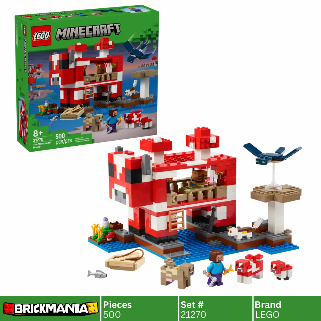 LEGO 21270 Minecraft The Mooshroom House | 500 PCS – Brickmania