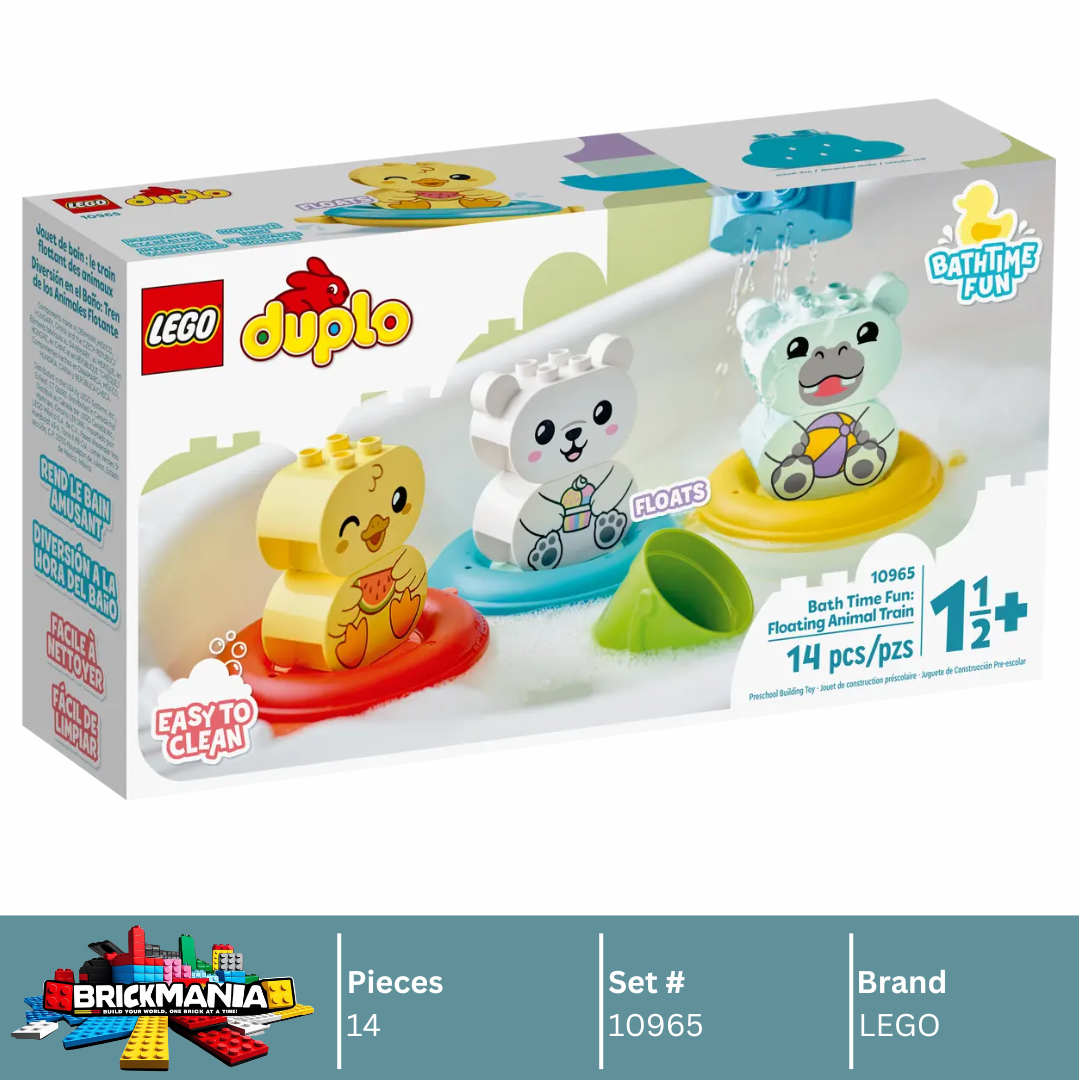 LEGO 10965 Duplo Bath Time Fun: Floating Animal Train | 14 PCS – Brickmania