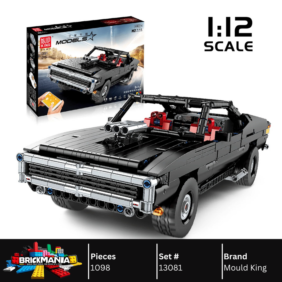 Mould King 13081 Dodge Charger building Toy Set | 1098 PCS – Brickmania