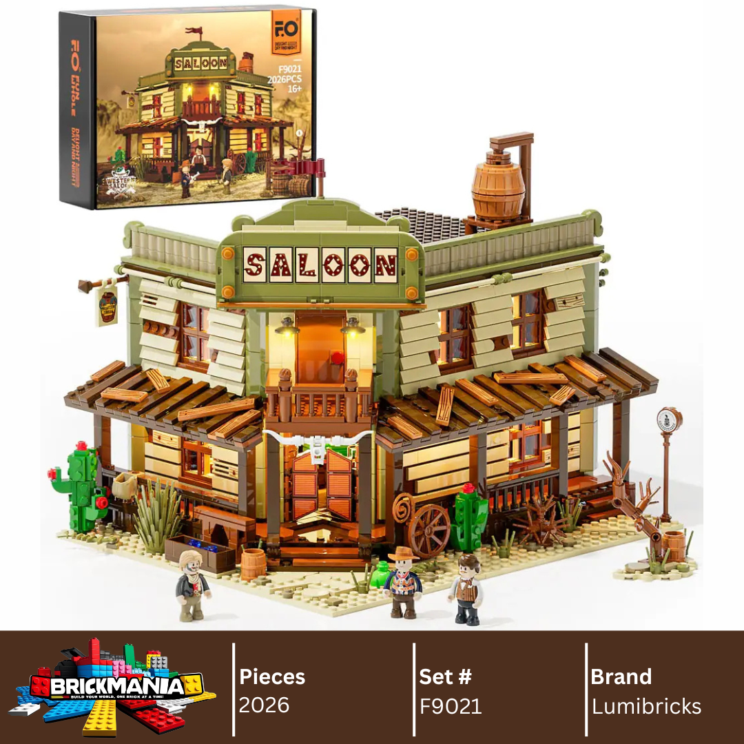 Lumibricks F9021 V2.0 Western Saloon Building Toy Set | 2026 PCS ...